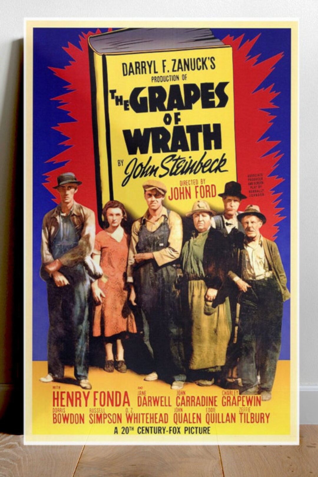 The Grapes of Wrath Henry Fonda Poster Classic Film Wall Art Vintage Movie Decor - Etsy