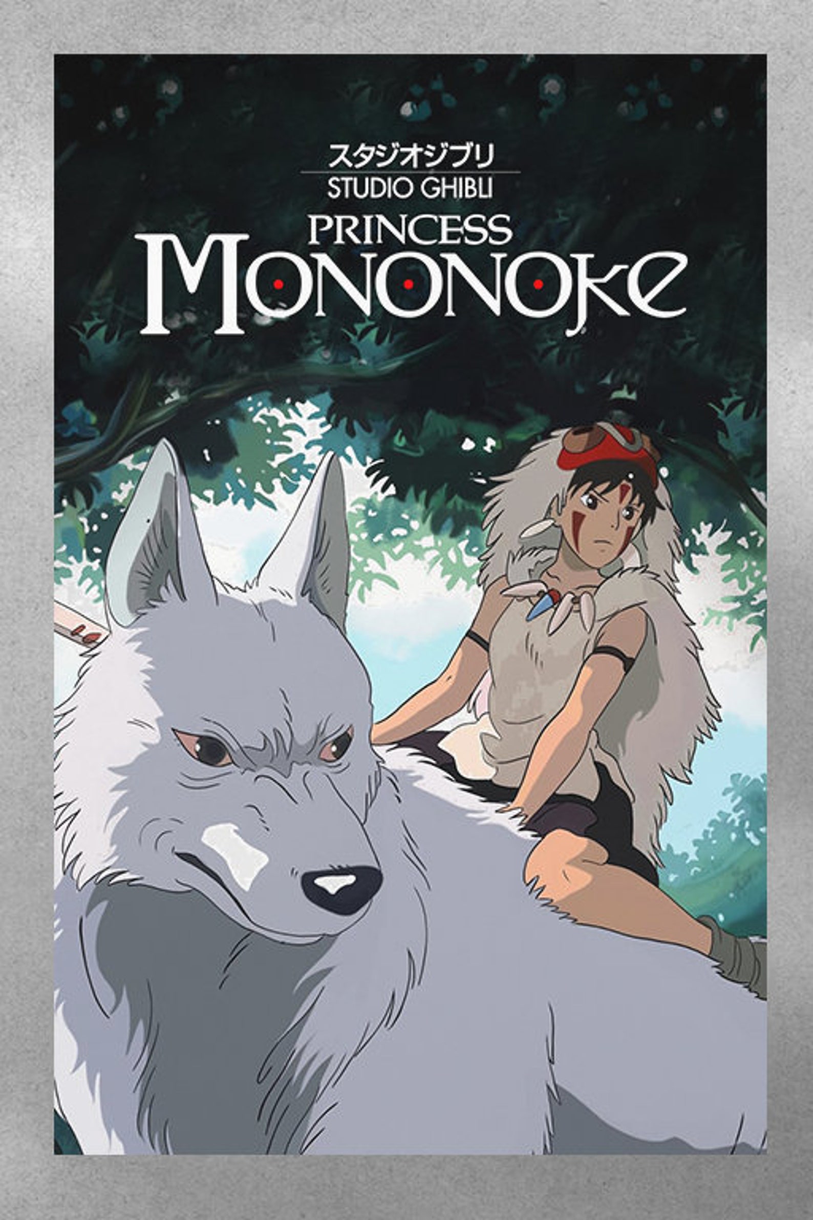 Princess Mononoke Gloss Poster Studio Ghibli Film Fan Gift Anime Wall ...