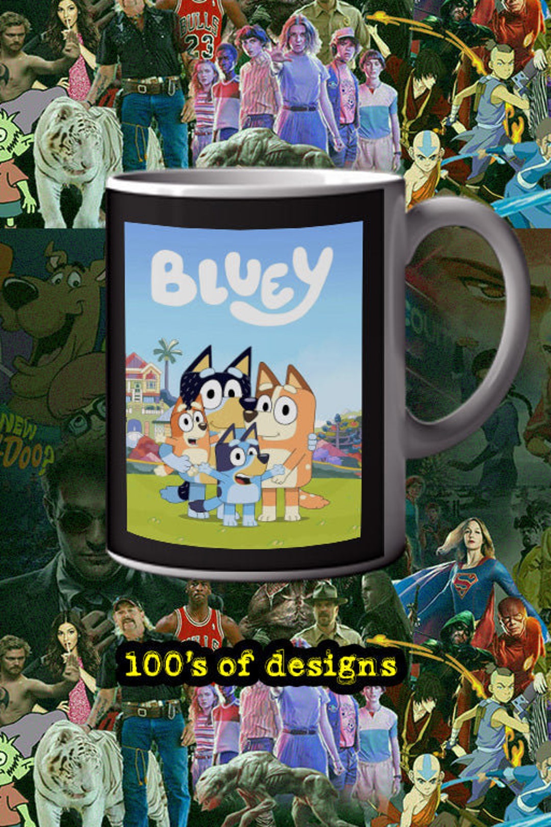 Bluey 11oz Mug Featuring Bluey and Bingo TV Show Memorabilia Kids Gift ...