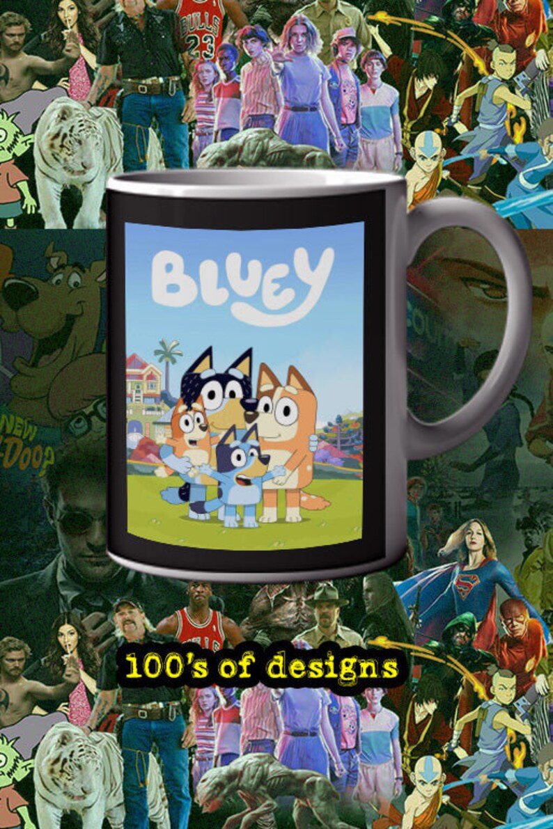 Bluey 11oz Mug Featuring Bluey and Bingo TV Show Memorabilia Kids Gift ...