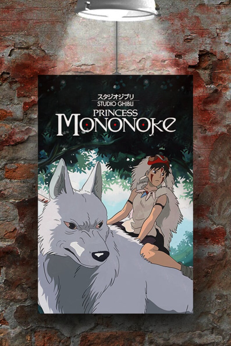 Princess Mononoke Gloss Poster Studio Ghibli Film Fan Gift Anime Wall ...