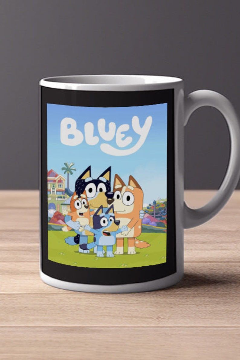 Bluey 11oz Mug Featuring Bluey and Bingo TV Show Memorabilia Kids Gift ...