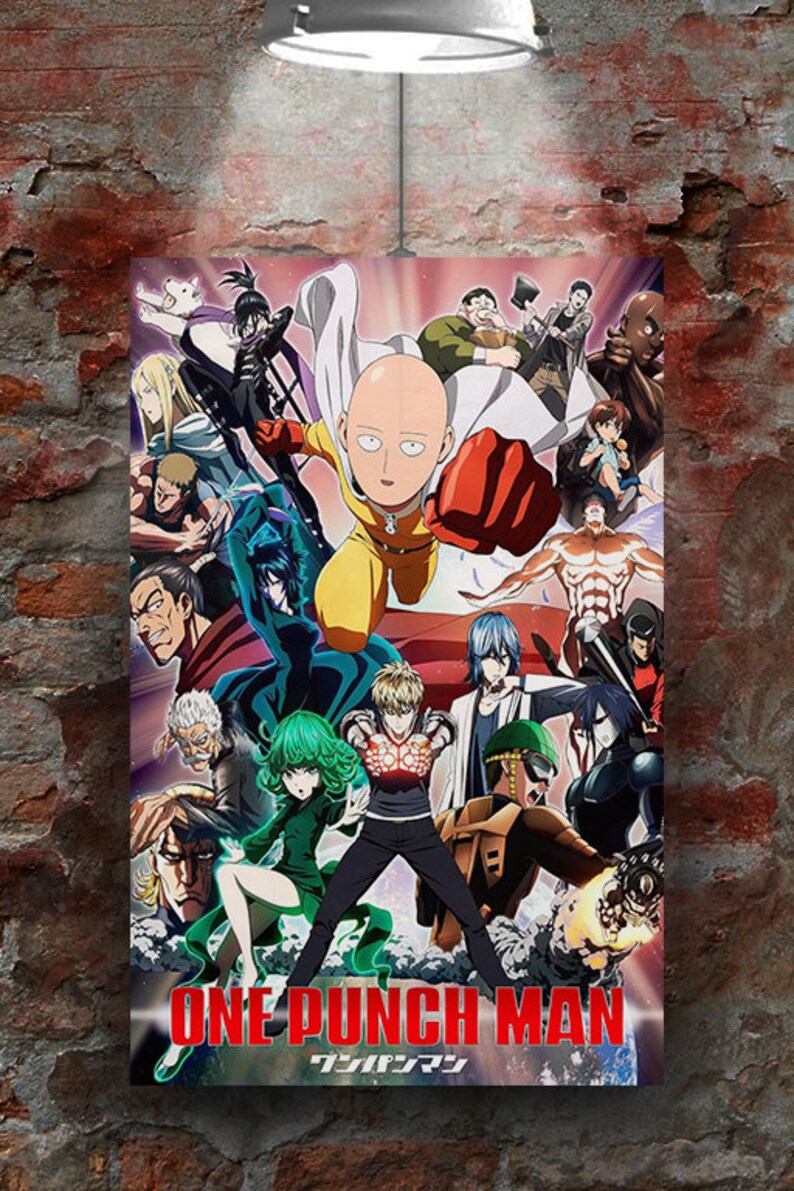 One Punch Man Saitama Gloss Poster Anime Wall Art Decor Premium Quality ...