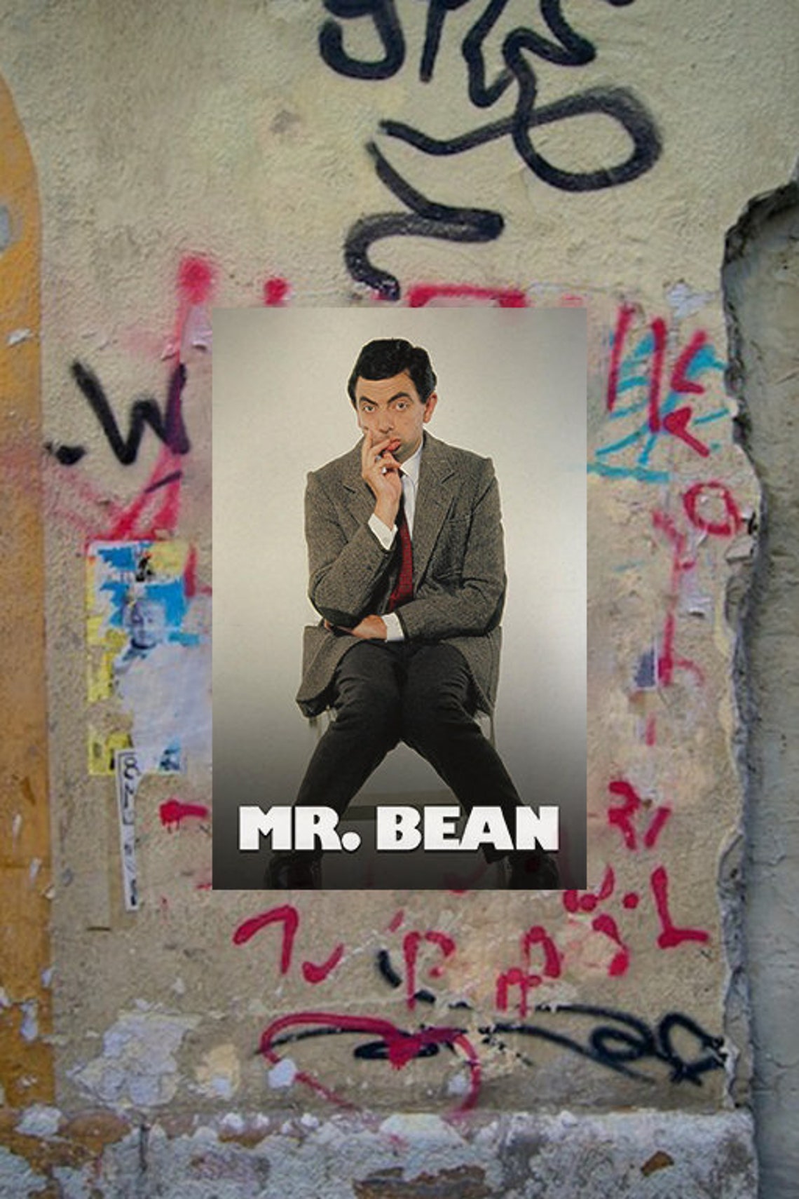 Mr. Bean Rowan Atkinson Vintage TV Show Poster Gloss Design Funny Art ...