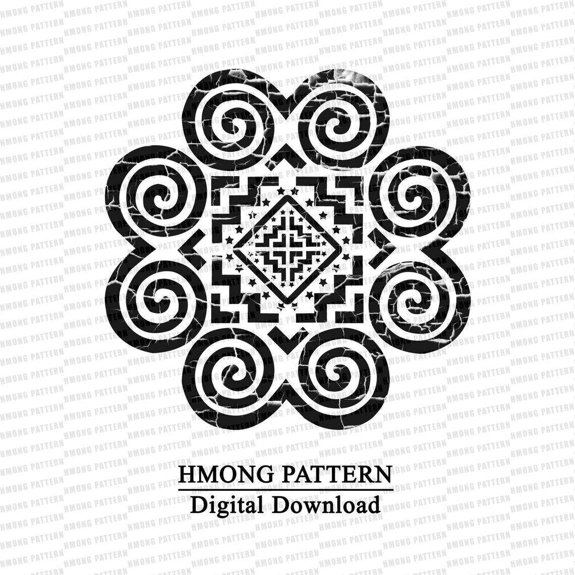 Hmong Pattern Digital PNG Files: DIY Crafts, Car Decals (commercial Use ...