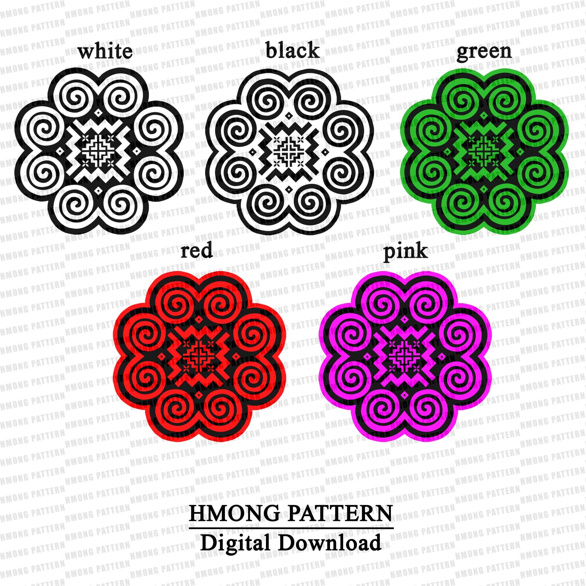Hmong Pattern Design: Digital PNG Files for DIY Crafts (digital ...