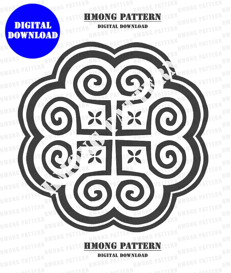 Hmong Design PNG & PDF: Digital File for DIY Crafts - Etsy