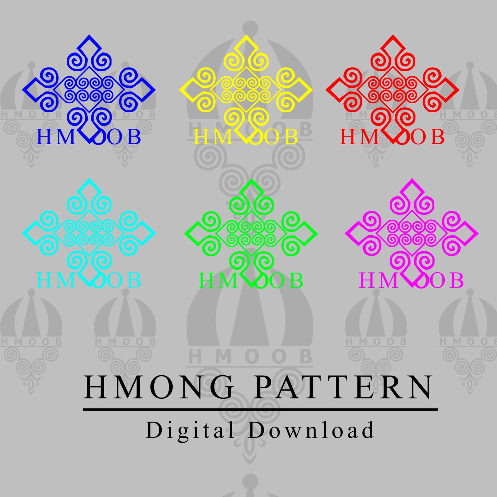 Hmong Pattern Design, Digital Files (PNG, JPG, PDF) - Etsy