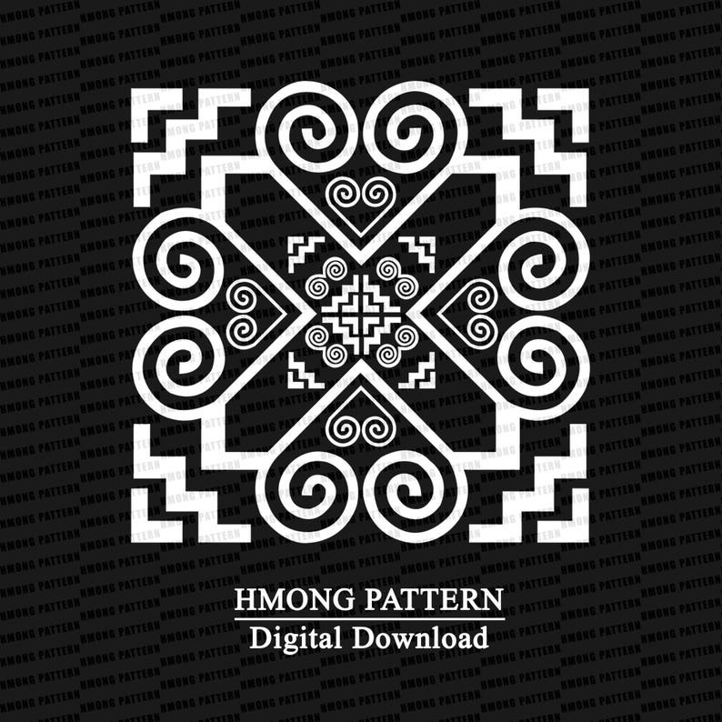 Hmong Pattern Digital PNG Files: Traditional Design (digital Download ...
