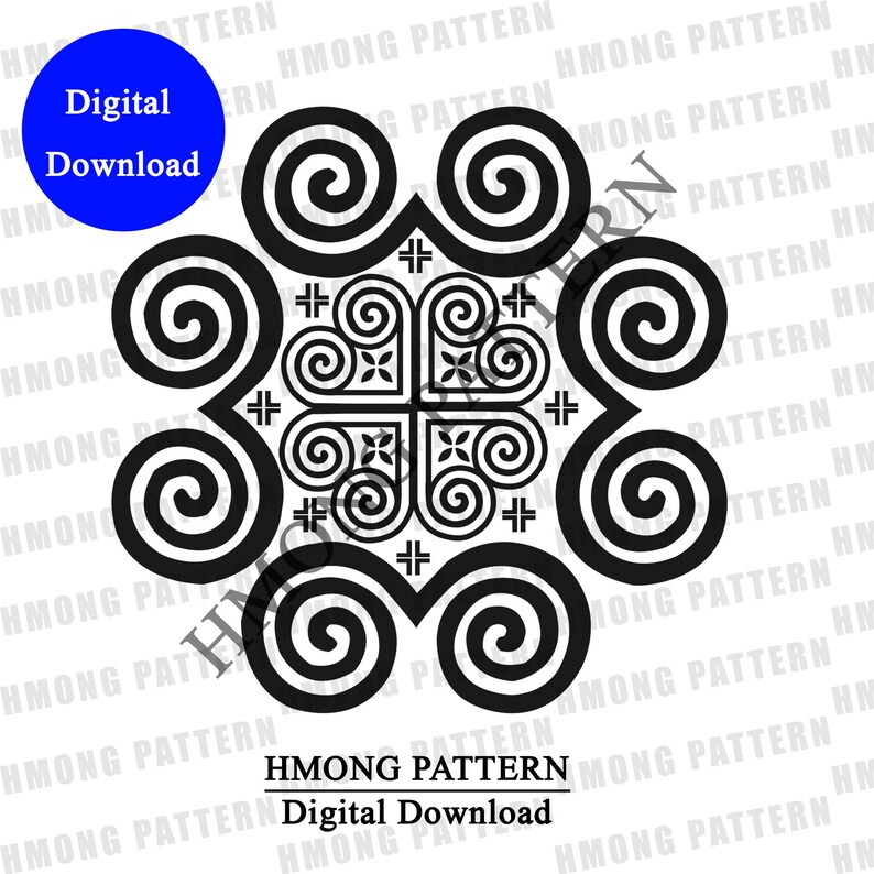 Hmong Design PNG: Traditional Hmong Pattern (digital Download) - Etsy