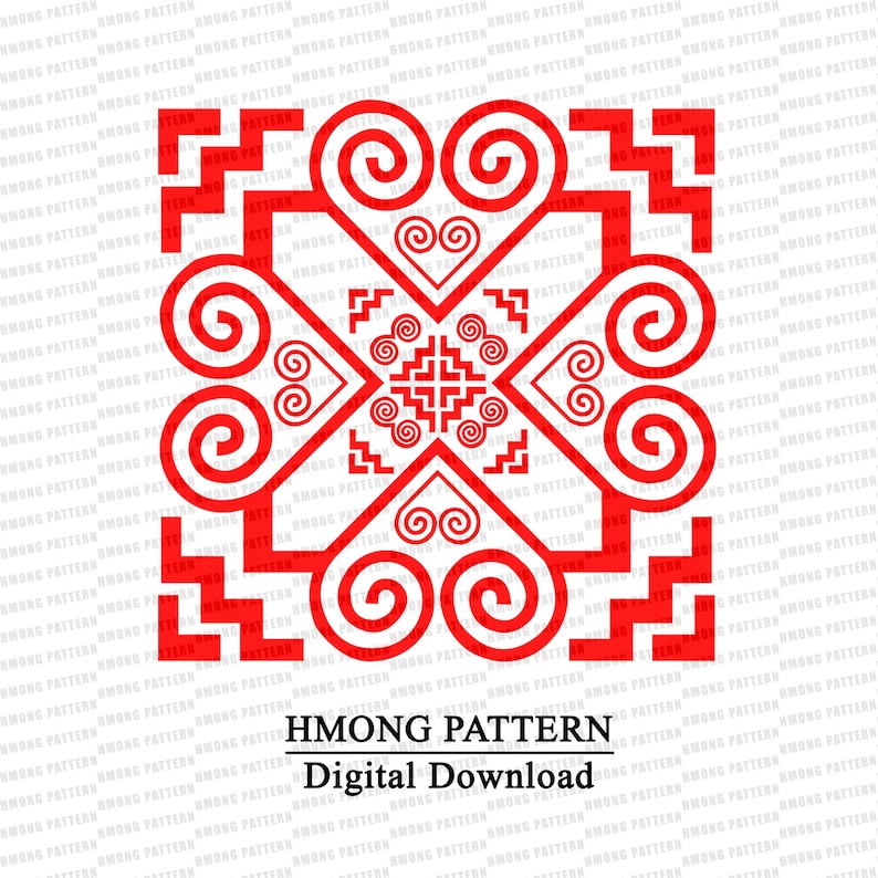 Hmong Pattern Digital PNG Files: Traditional Design (digital Download ...