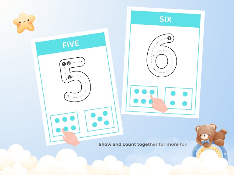 Tracing & Counting Numbers for Boy, Activity for Toddlers Preschool ...