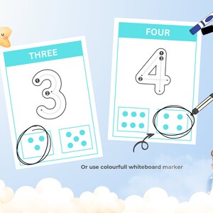 Tracing & Counting Numbers for Boy, Activity for Toddlers Preschool ...