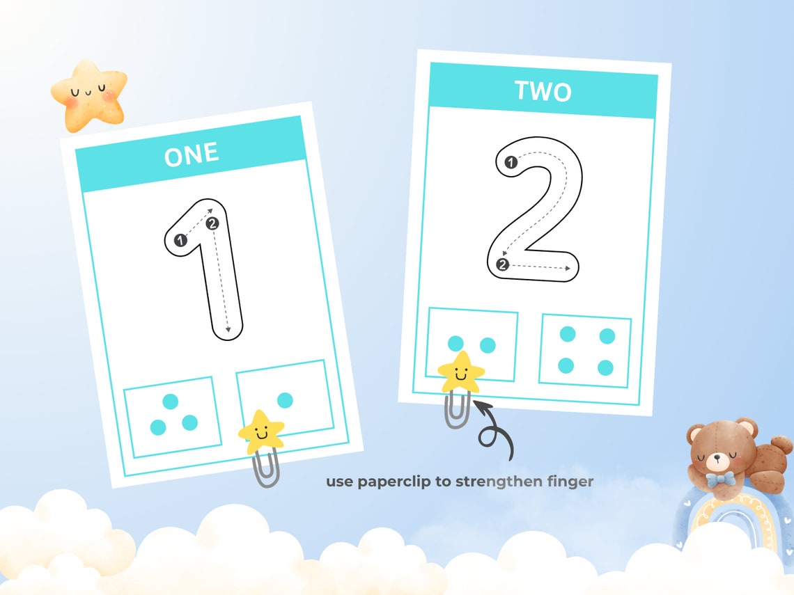 Tracing & Counting Numbers for Boy, Activity for Toddlers Preschool ...