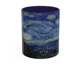 Starry Night Mug Starry Night Coffee Mug ceramic Van Gogh Mug Van Gogh ...