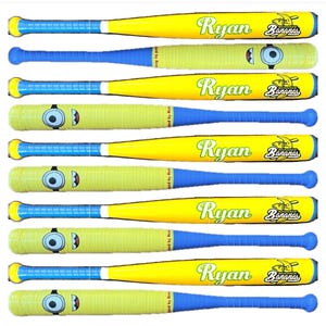 Minion Bat Custom Plastic Bat Minion Baseball, Thin or Blitz Ball Bats ...