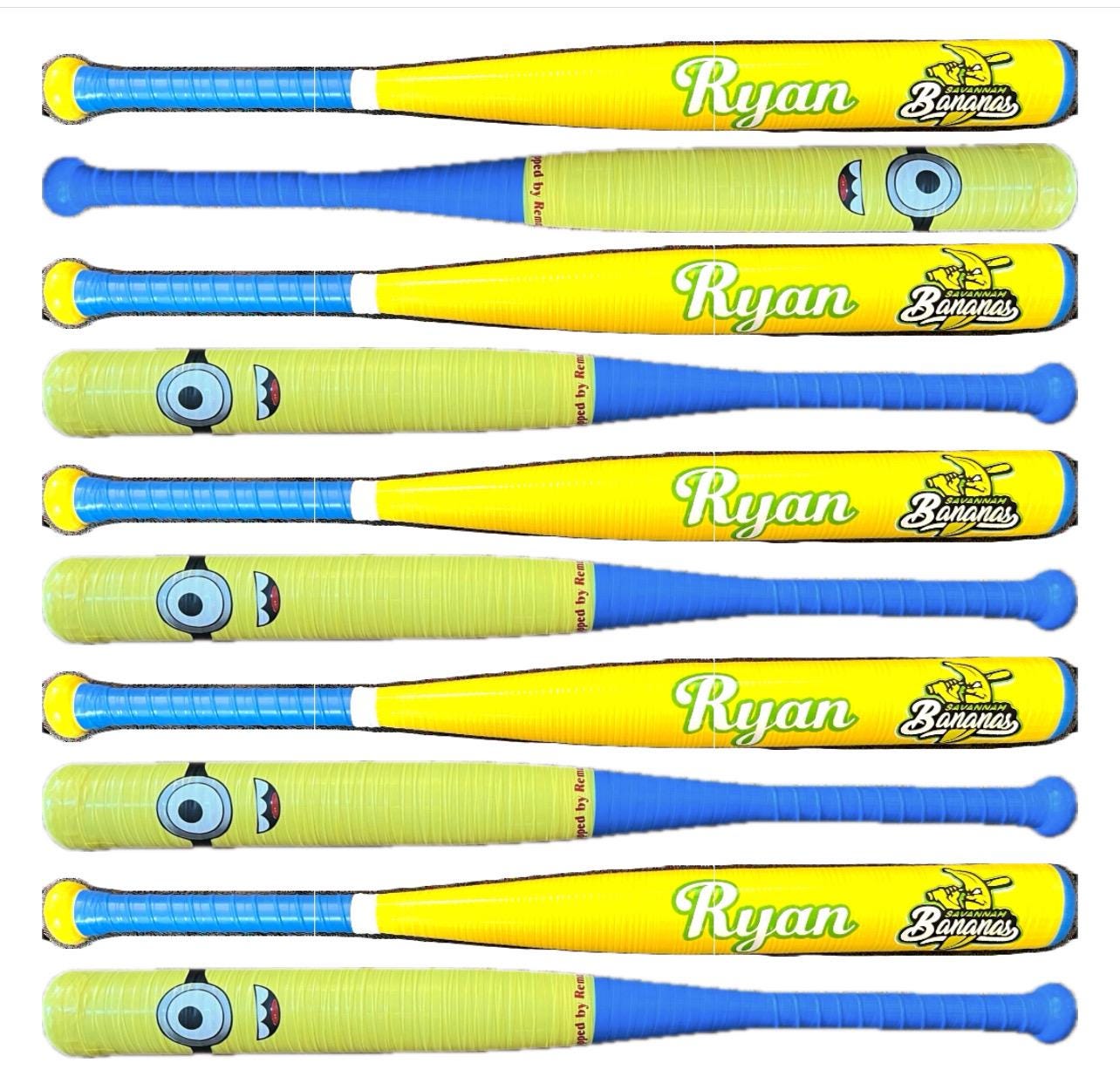 Minion Bat - Custom Plastic Bat - Minion Baseball, Thin or Blitz Ball ...