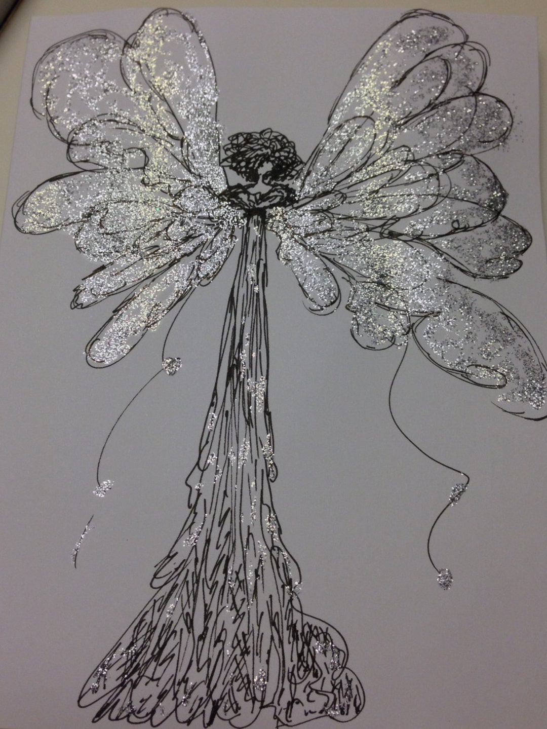 Set of 4 Angel Greeting Cards - Etsy