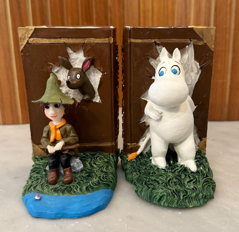 Book Ends Moomin Finland Finish Design | Scandinavian Design - Etsy