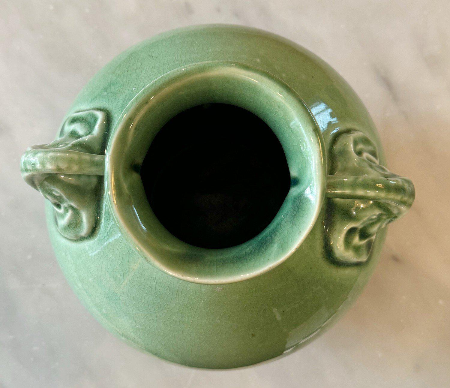 Red Wing Art Pottery Vase Green Elephants - Etsy