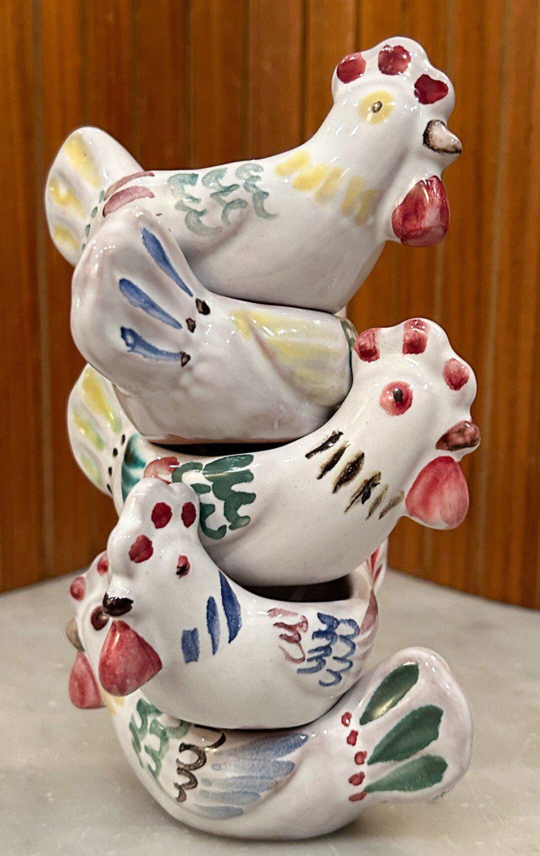 Arabia Egg Cups Chicken Hens Colourful Finish Design Scandinavian ...