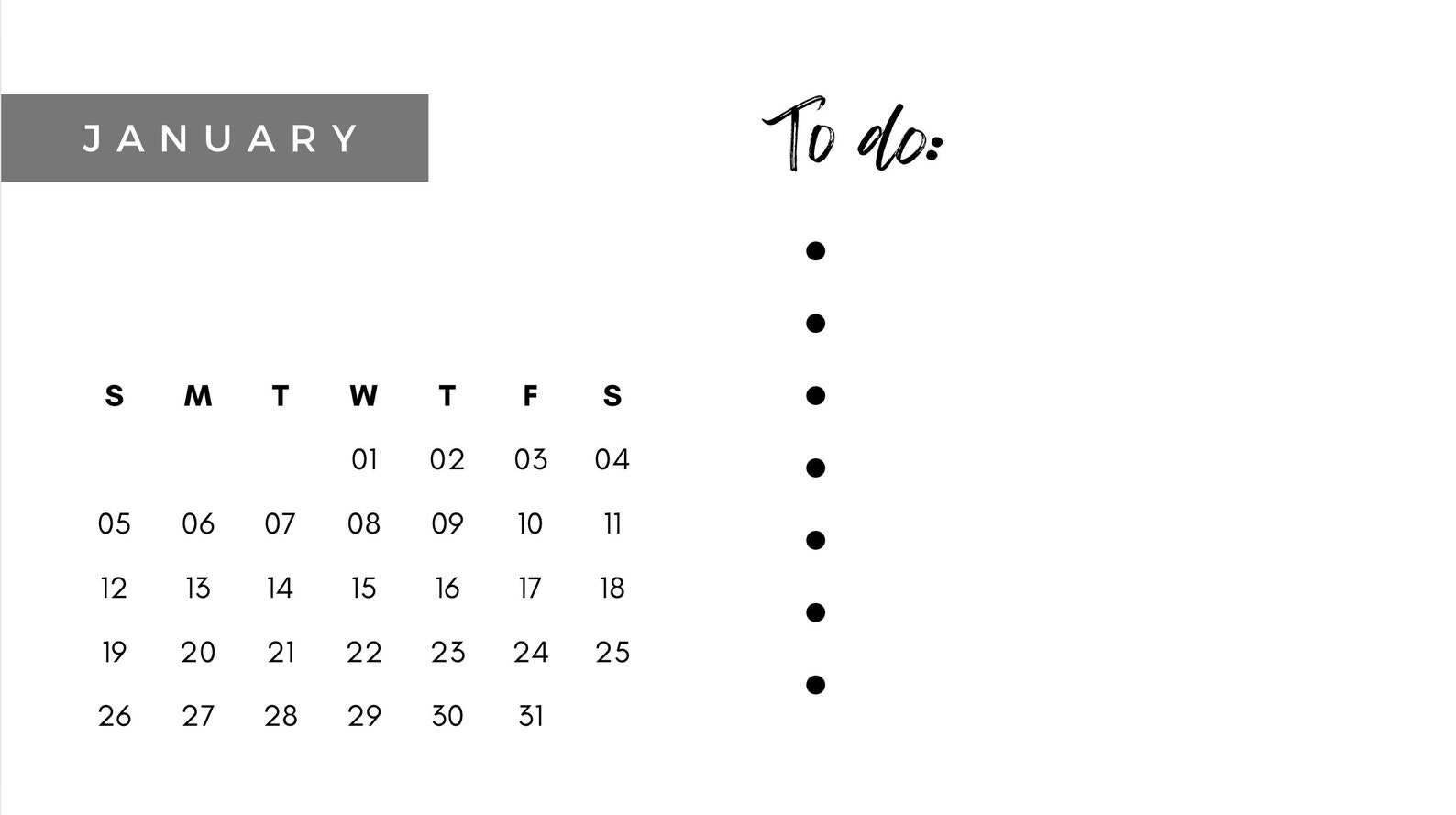 2025 Minimalist Calendar - Etsy