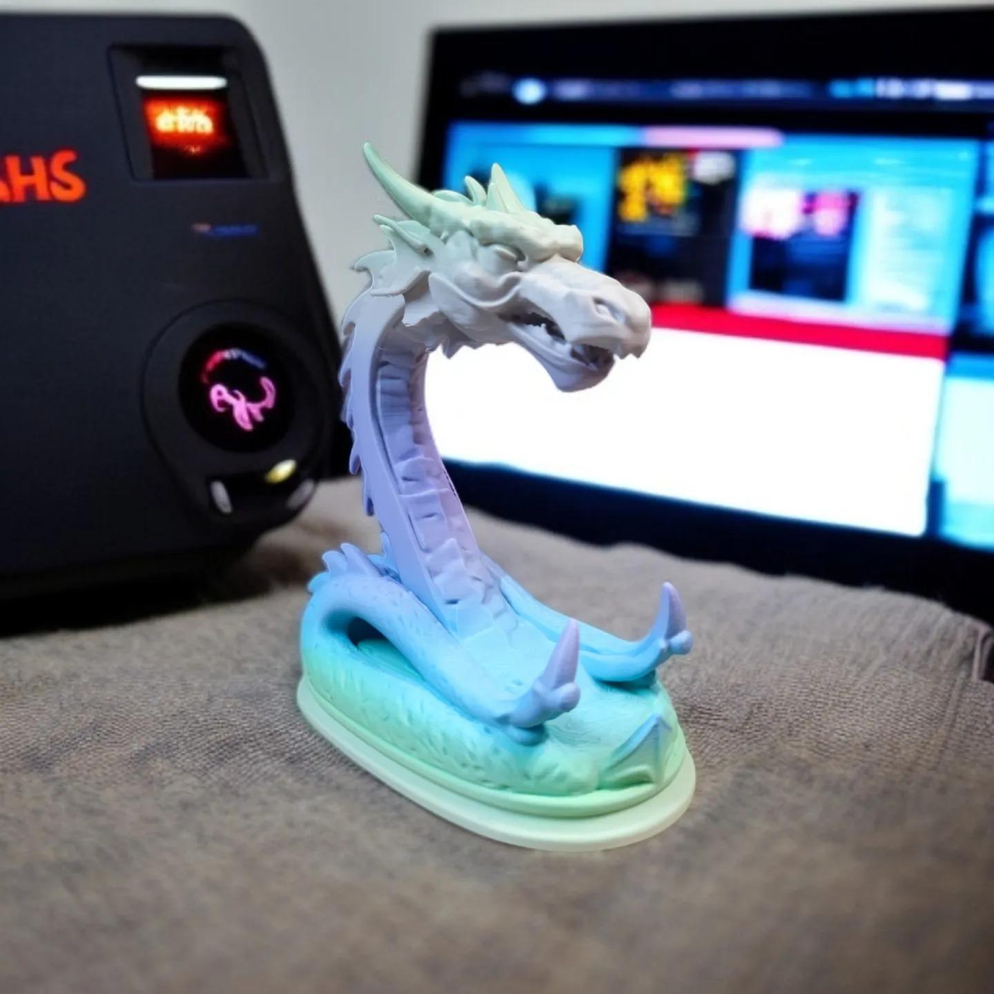 Dragon Controller Holder – 3D Printed Gaming Stand – Fantasy Desk Decor ...