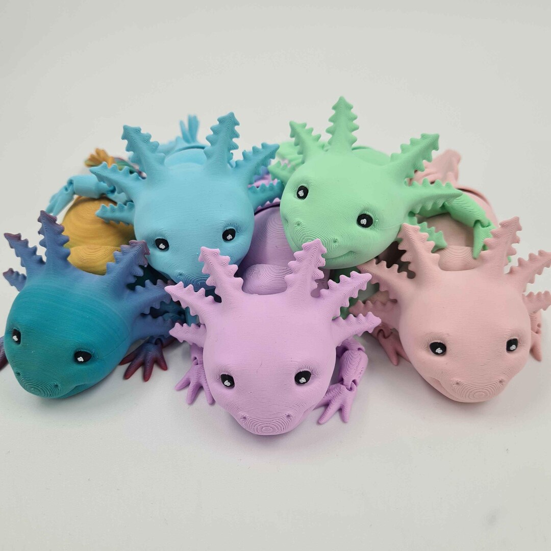Axolotl Articulated Flexi Figure - Sensory Toy - ADHD Fidget - 3D ...