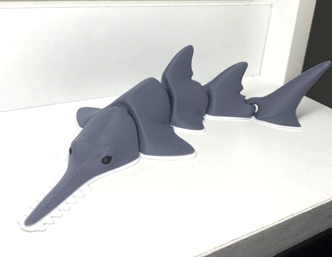 Sawfish Shark Flexi Articulated Figure Toy 3D Printed Handmade Novelty ...