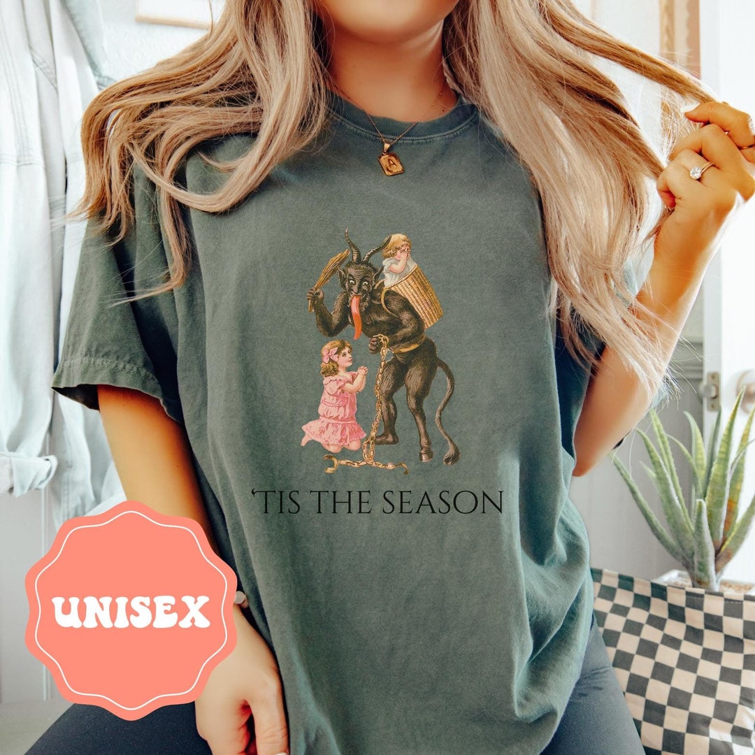 Krampus Tis the Damn Season Hail Santa Shirt Christmas Creepy Christmas ...