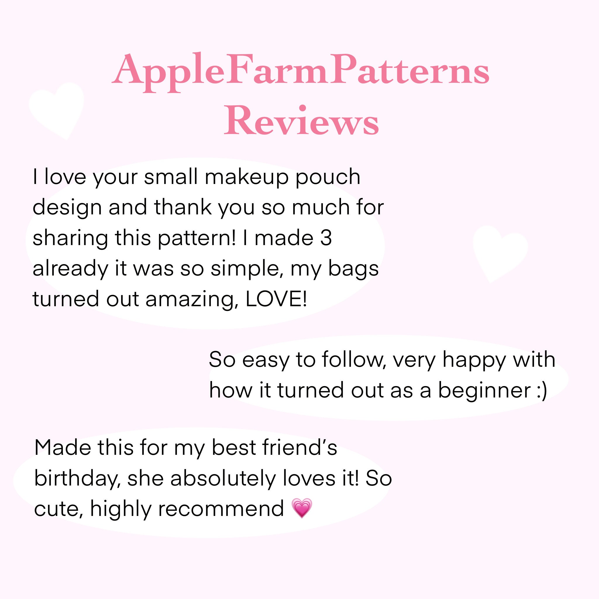 Makeup Bag Sewing Pattern | Small Makeup Pouch PDF Sewing Instructions ...