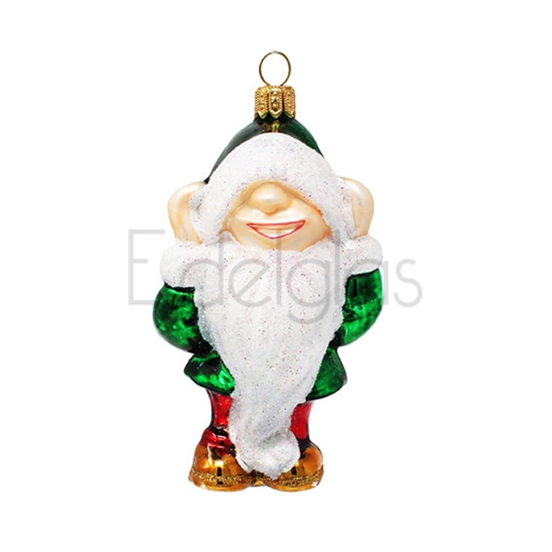Cheeky Gnome With Green Hat & Coat | Mouth-blown, Hand-painted Glass ...