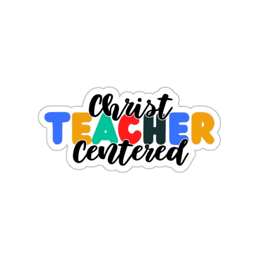 Christ Centered Teacher cursive Sticker Christ Centered Krew - Etsy