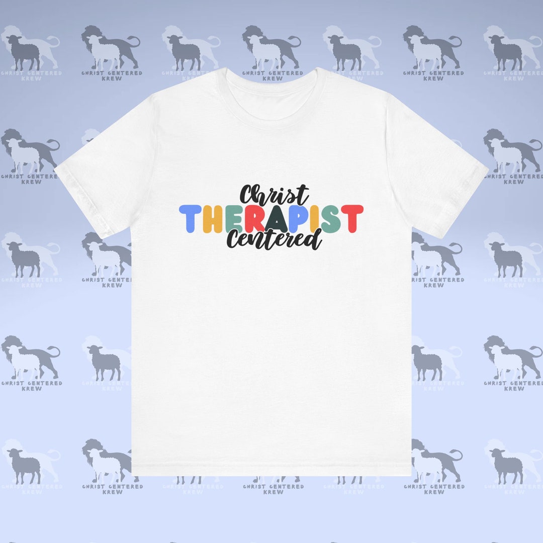 Christ Centered Therapist cursive Christ Centered Krew Apparel - Etsy