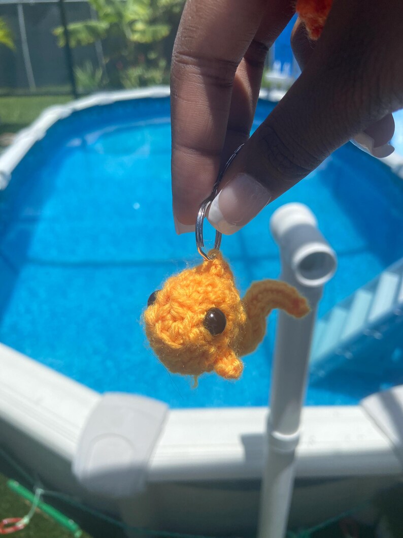 Crochet Fishes, Keychain, Goldfish, Cute, Gift, Handmade - Etsy