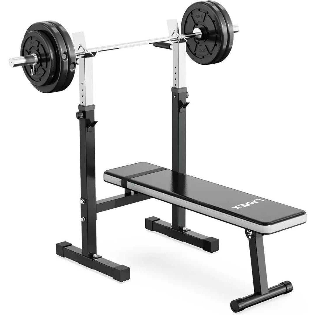 Adjustable Weight Bench Press With Squat Rack Folding Multi-function ...