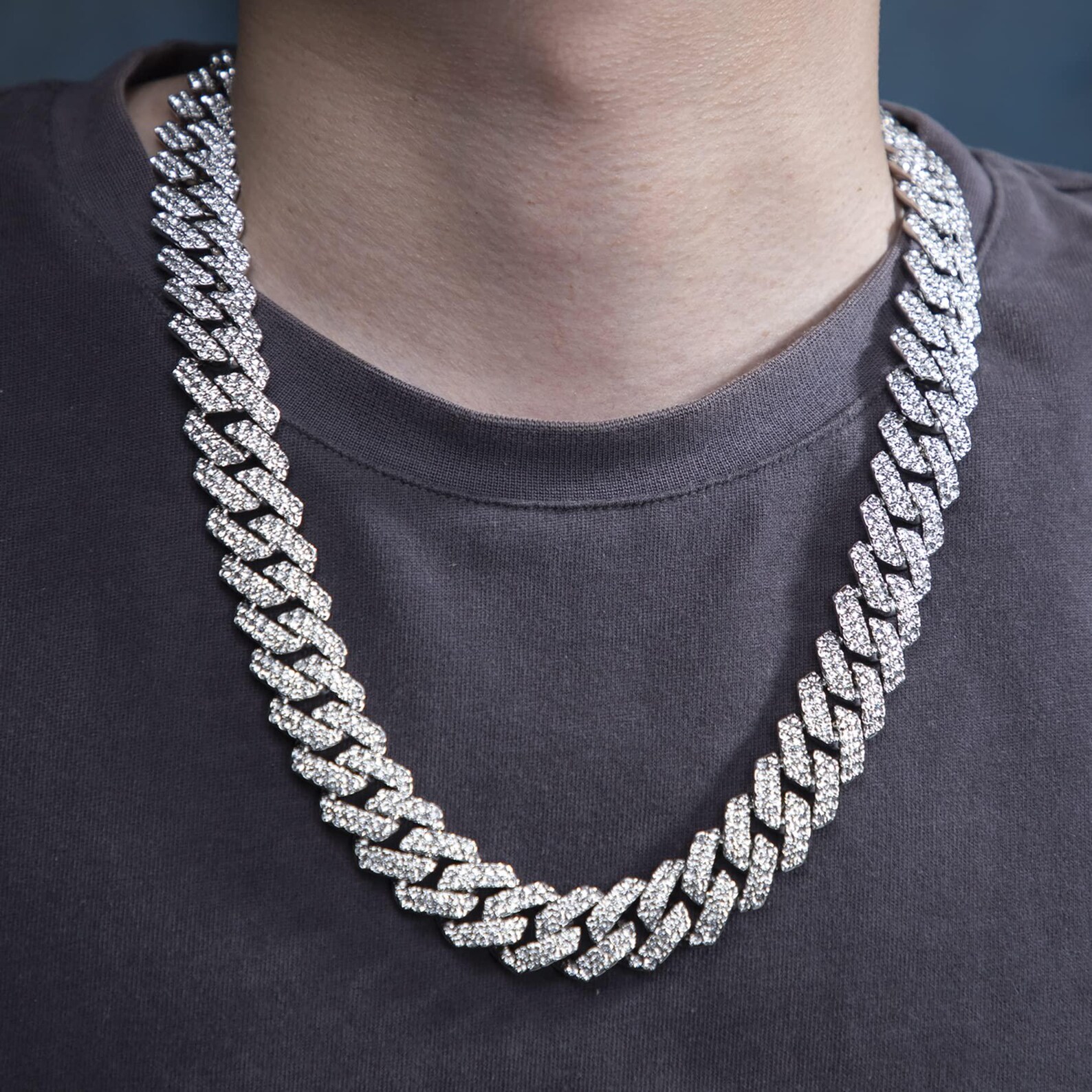 14MM Iced Out Rhombus Cuban Chain - Etsy
