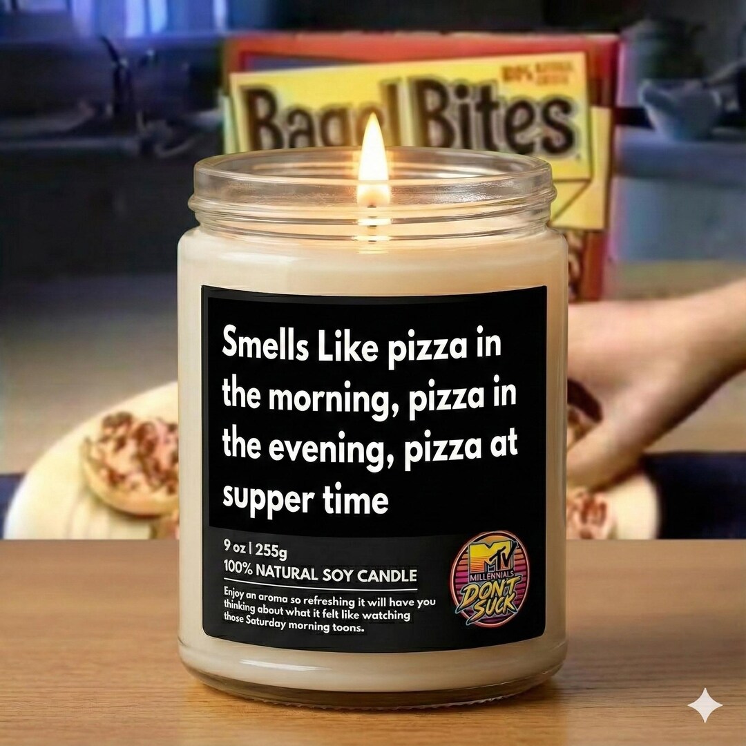 Bagel Bites Pizza Scented Candle | 90s Nostalgia Soy Wax Candle - Etsy