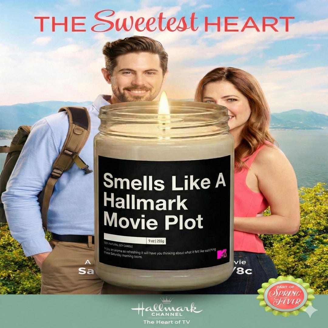 Smells Like A Cheesy Romance Movie Plot Candle - Funny Christmas Gift ...