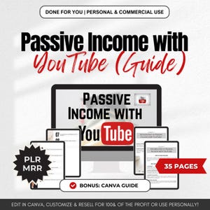 Passive Income With Youtube Guide | DFY Digital Product Master Resell ...