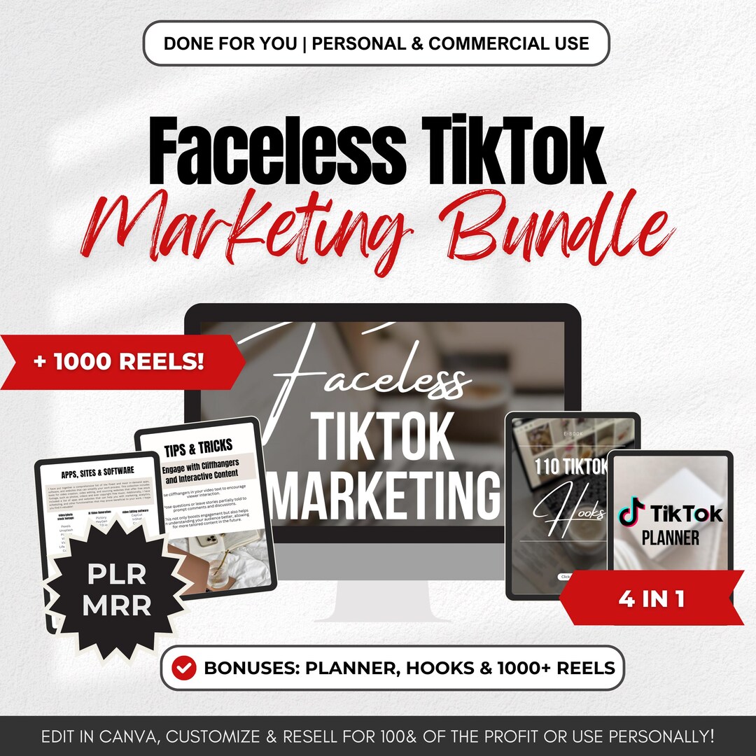 Tiktok Marketing Guide Bundle + 110 Hooks for Tiktok, Social Media ...