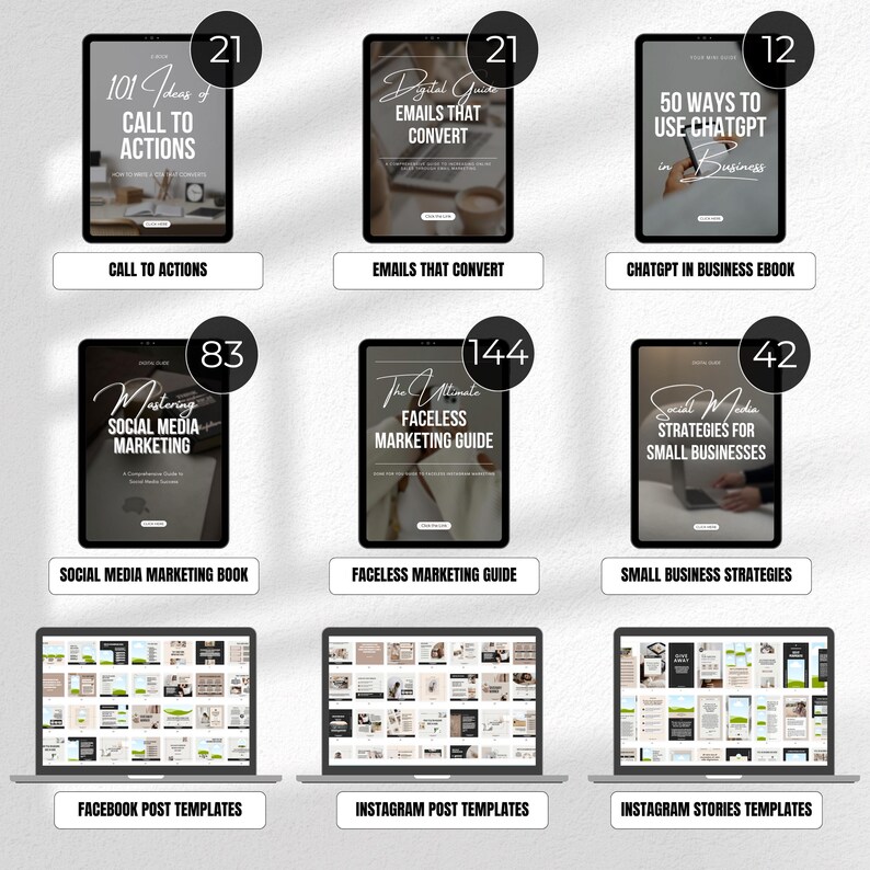 Digital Marketing Resell Bundle 20+ Products Guides Ebooks Editable ...