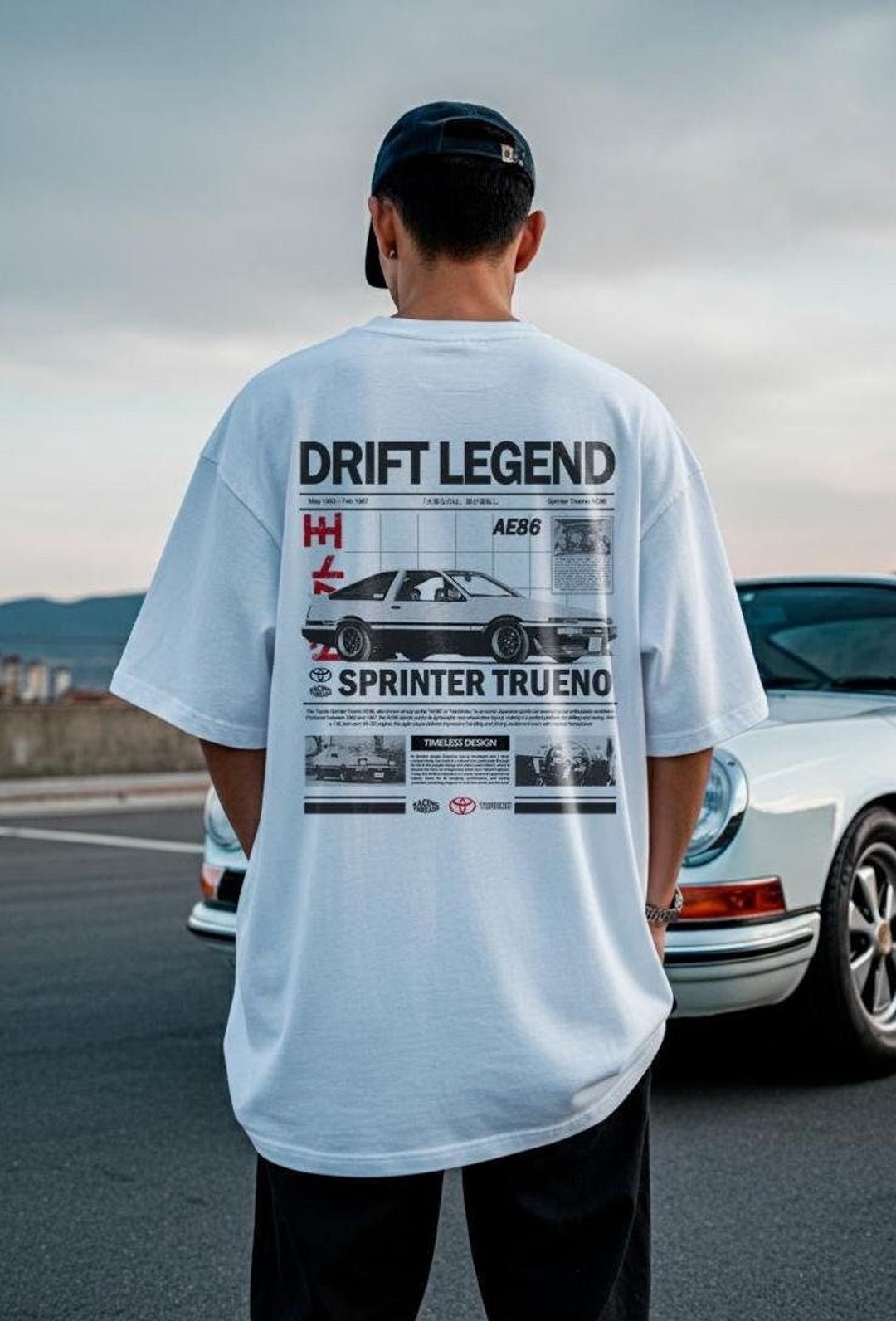 Toyota Sprinter Trueno A86 T-shirt, Initial D Anime Tee, JDM Car Lover ...