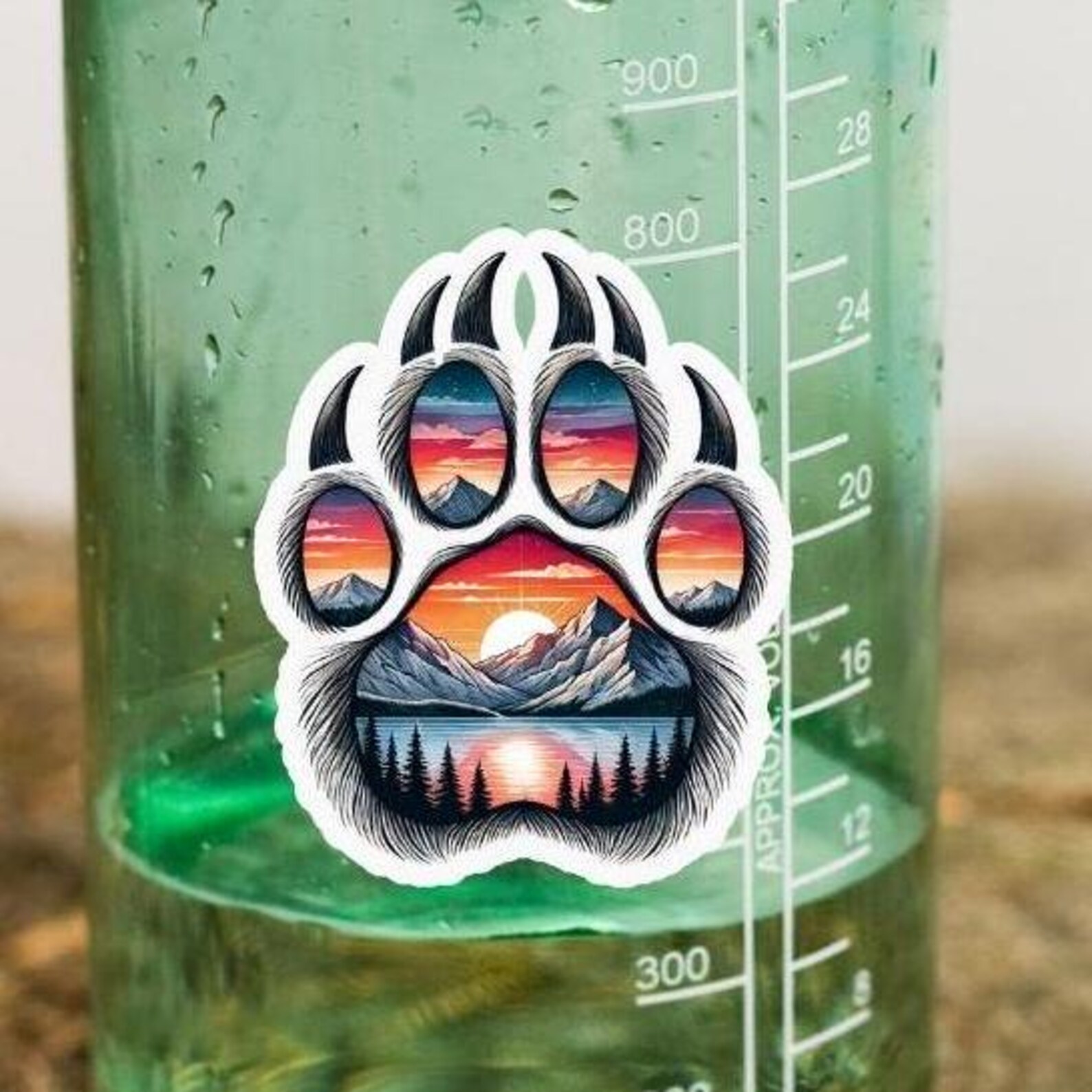 Great Outdoors Bear Paw Vinyl Sticker, Nature-inspired Decor for Car ...