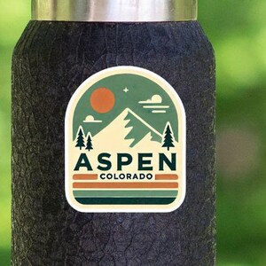 Rocky Mountains Vinyl Sticker, Stunning Aspen Colorado Design, Perfect ...