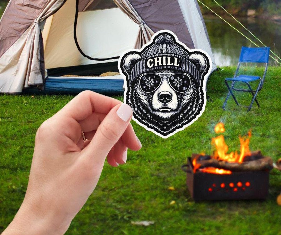 Chill Out Vinyl Sticker, Relaxing Fun Decal for Your Laptop, Perfect ...