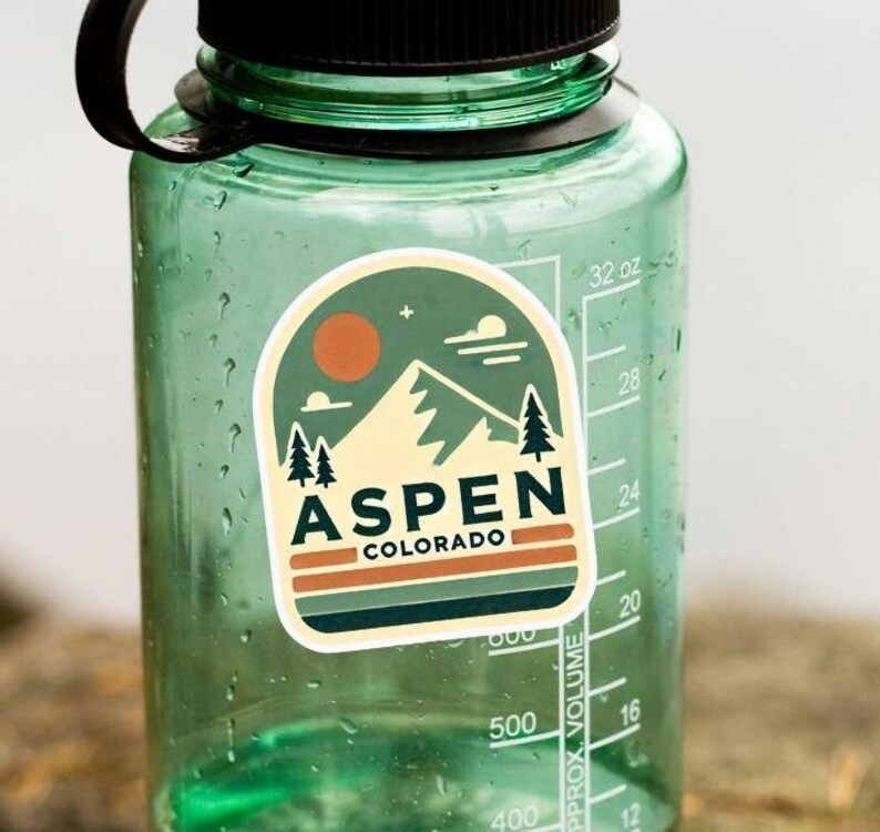 Rocky Mountains Vinyl Sticker, Stunning Aspen Colorado Design, Perfect ...