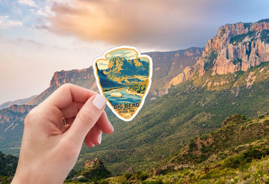 US National Parks Vinyl Sticker, Big Bend National Park Art, Perfect ...