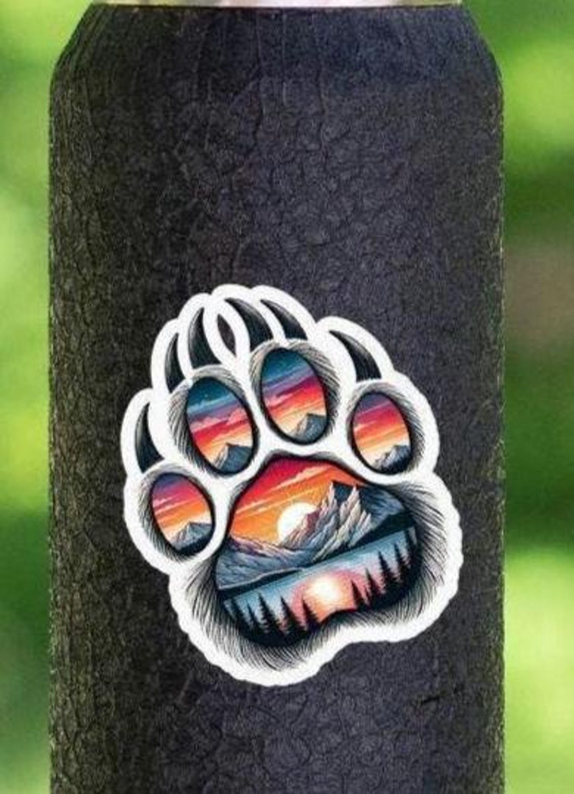 Great Outdoors Bear Paw Vinyl Sticker, Nature-inspired Decor for Car ...