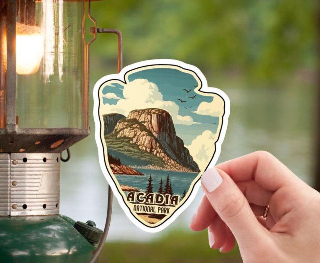 US National Parks Acadia National Park Vinyl Sticker, Vibrant Outdoor ...